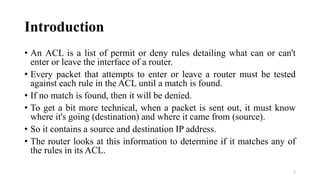 Access Control List (ACL) | PPTX