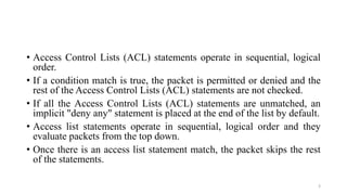 Access Control List (ACL) | PPTX