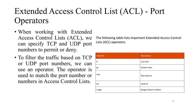 Access Control List (ACL)