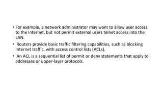 access control list(ACL) from data communication and networking | PPTX