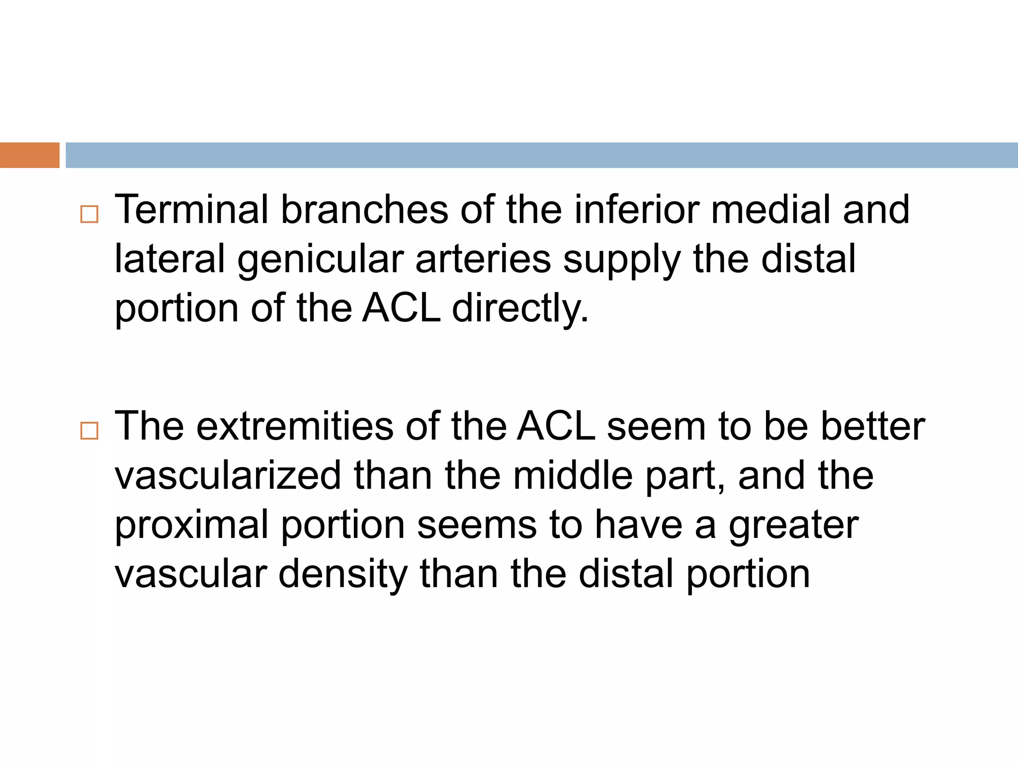 Anterior cruciate ligament-Injury & management | PPTX