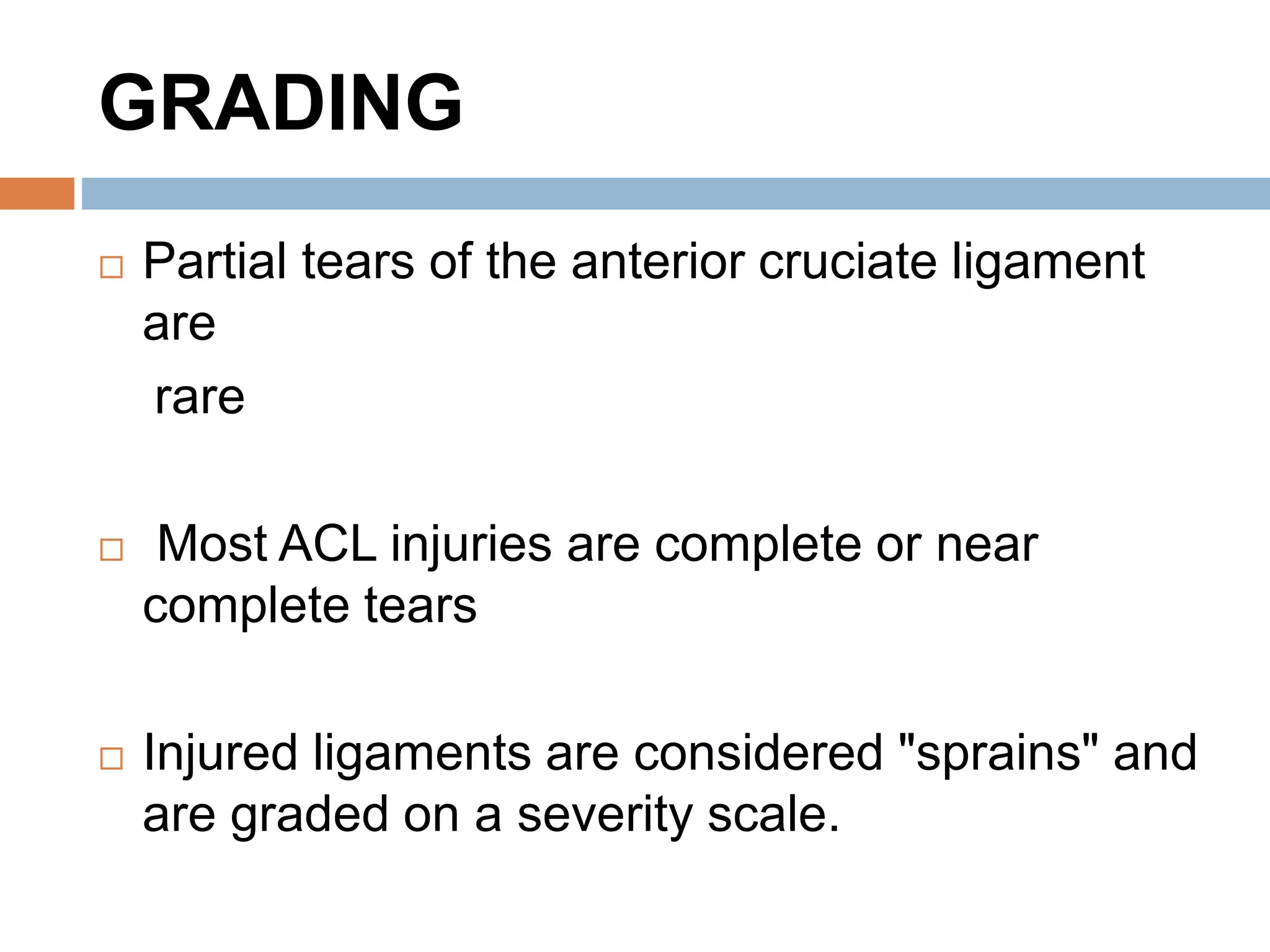 Anterior cruciate ligament-Injury & management | PPTX
