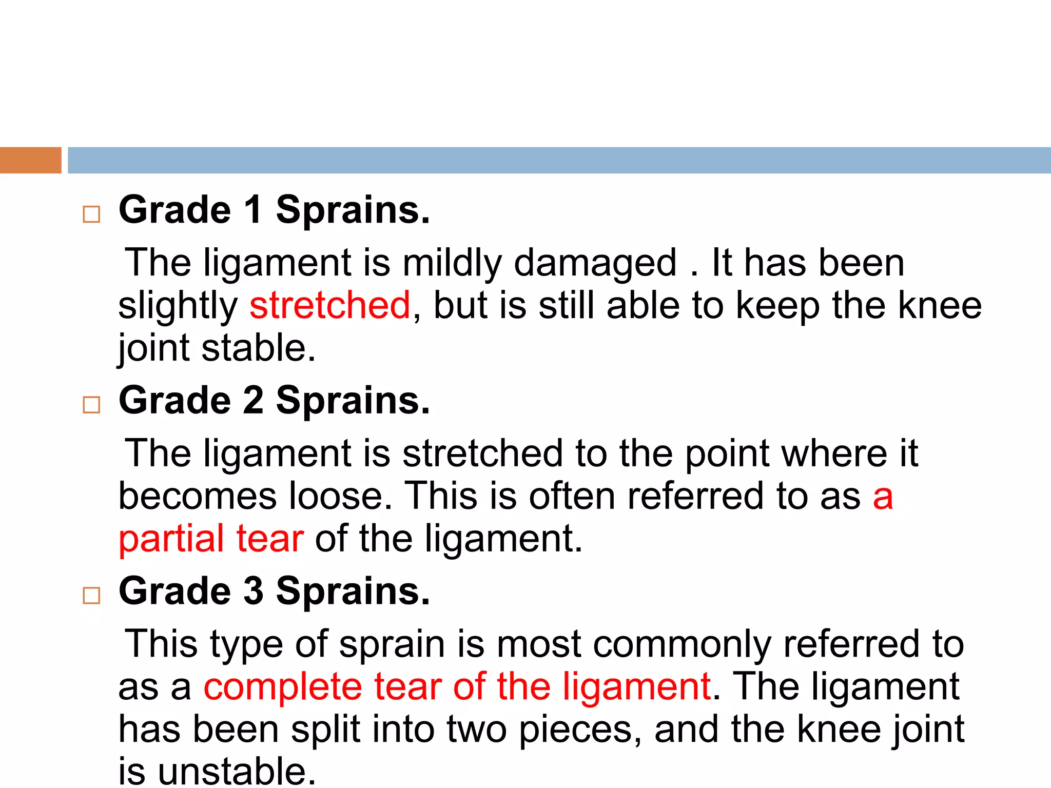 Anterior cruciate ligament-Injury & management | PPTX
