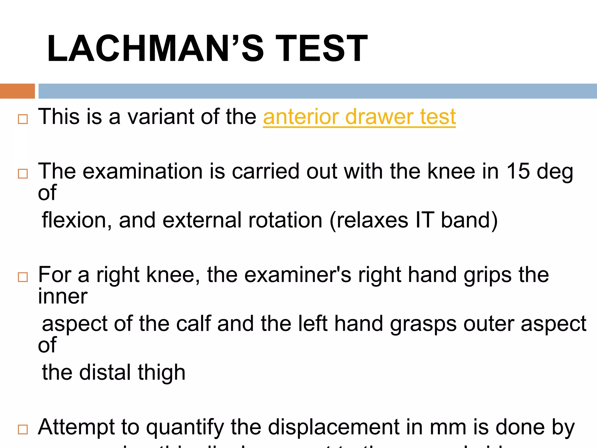 Anterior cruciate ligament-Injury & management | PPTX