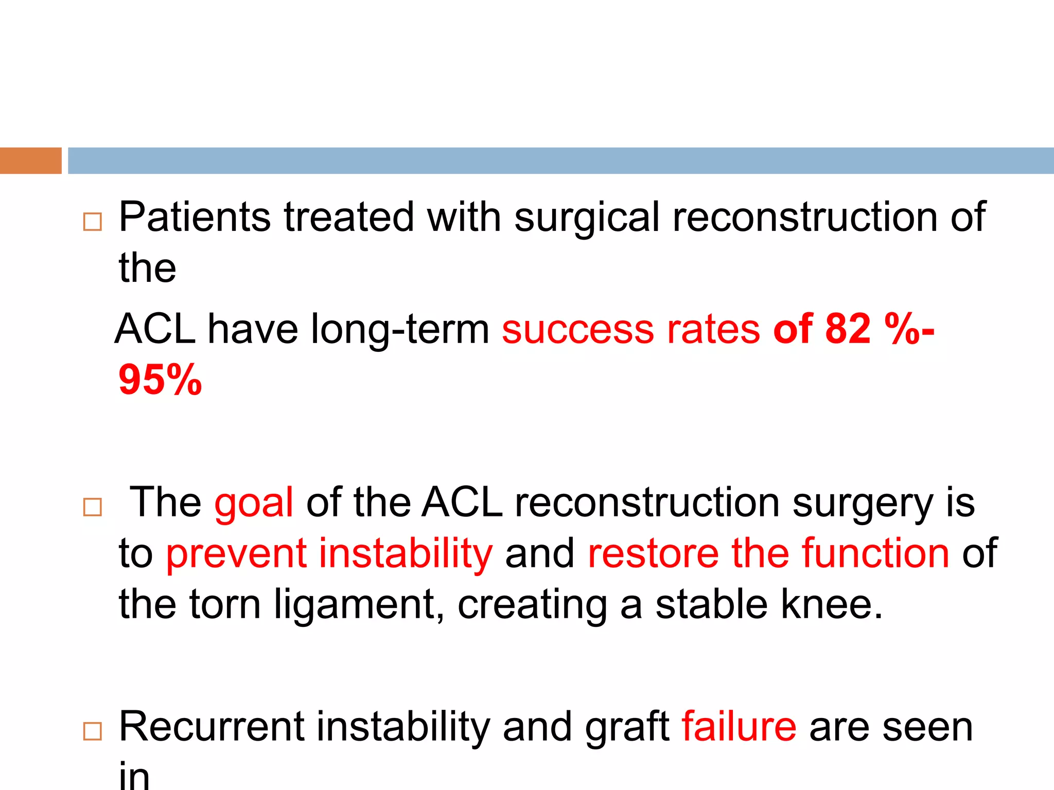 Anterior cruciate ligament-Injury & management | PPTX