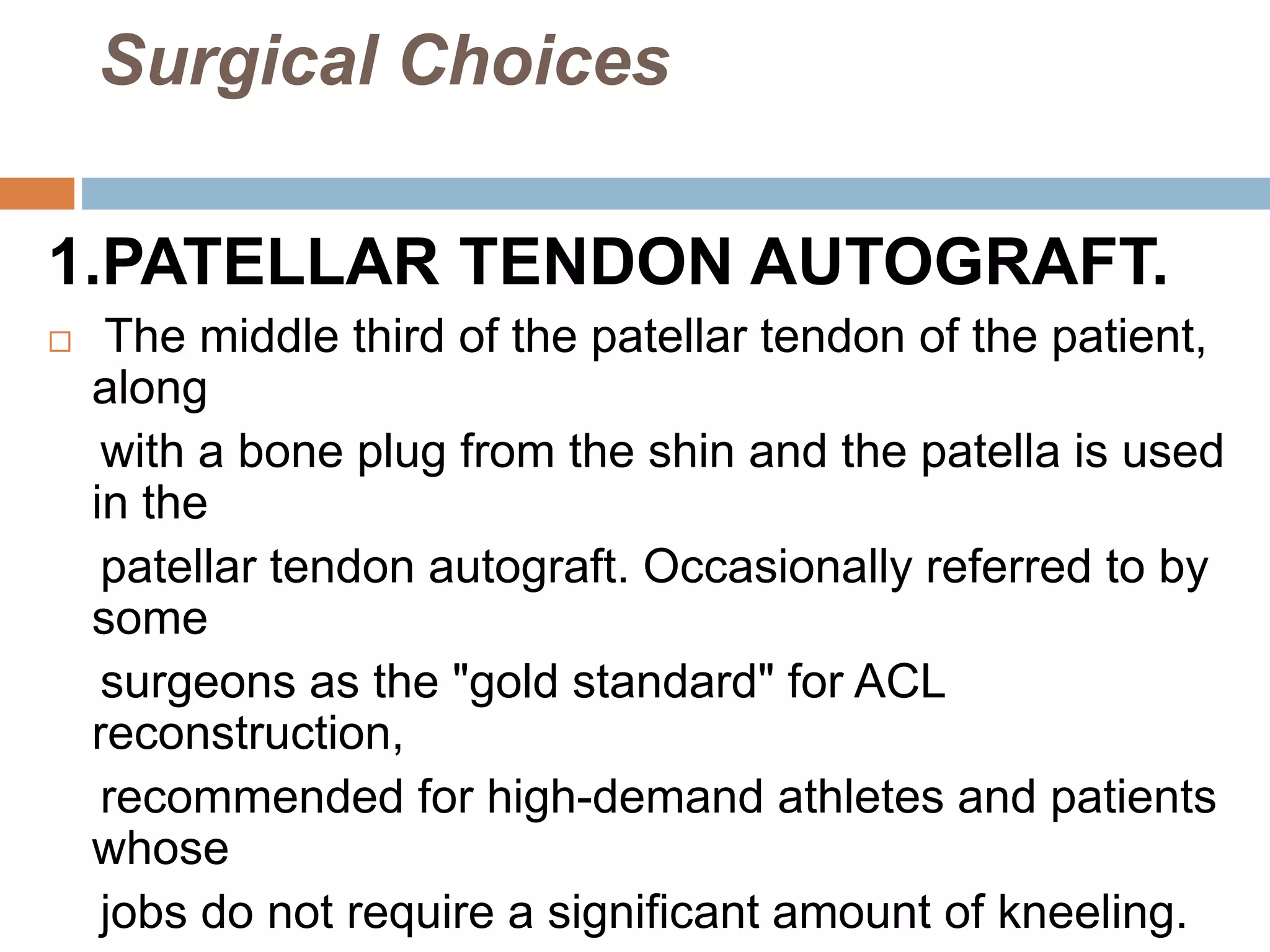 Anterior cruciate ligament-Injury & management | PPTX