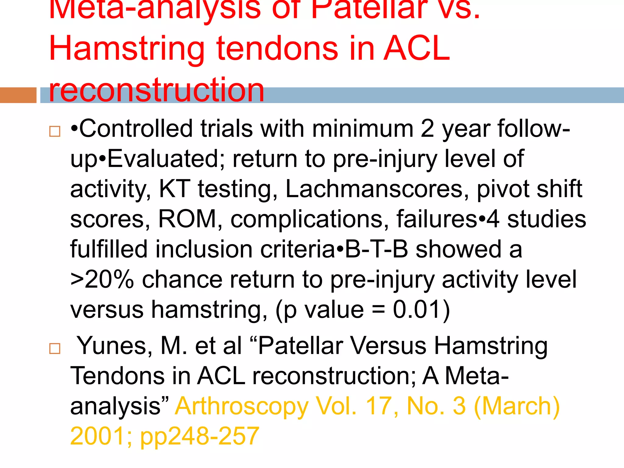 Anterior cruciate ligament-Injury & management | PPTX