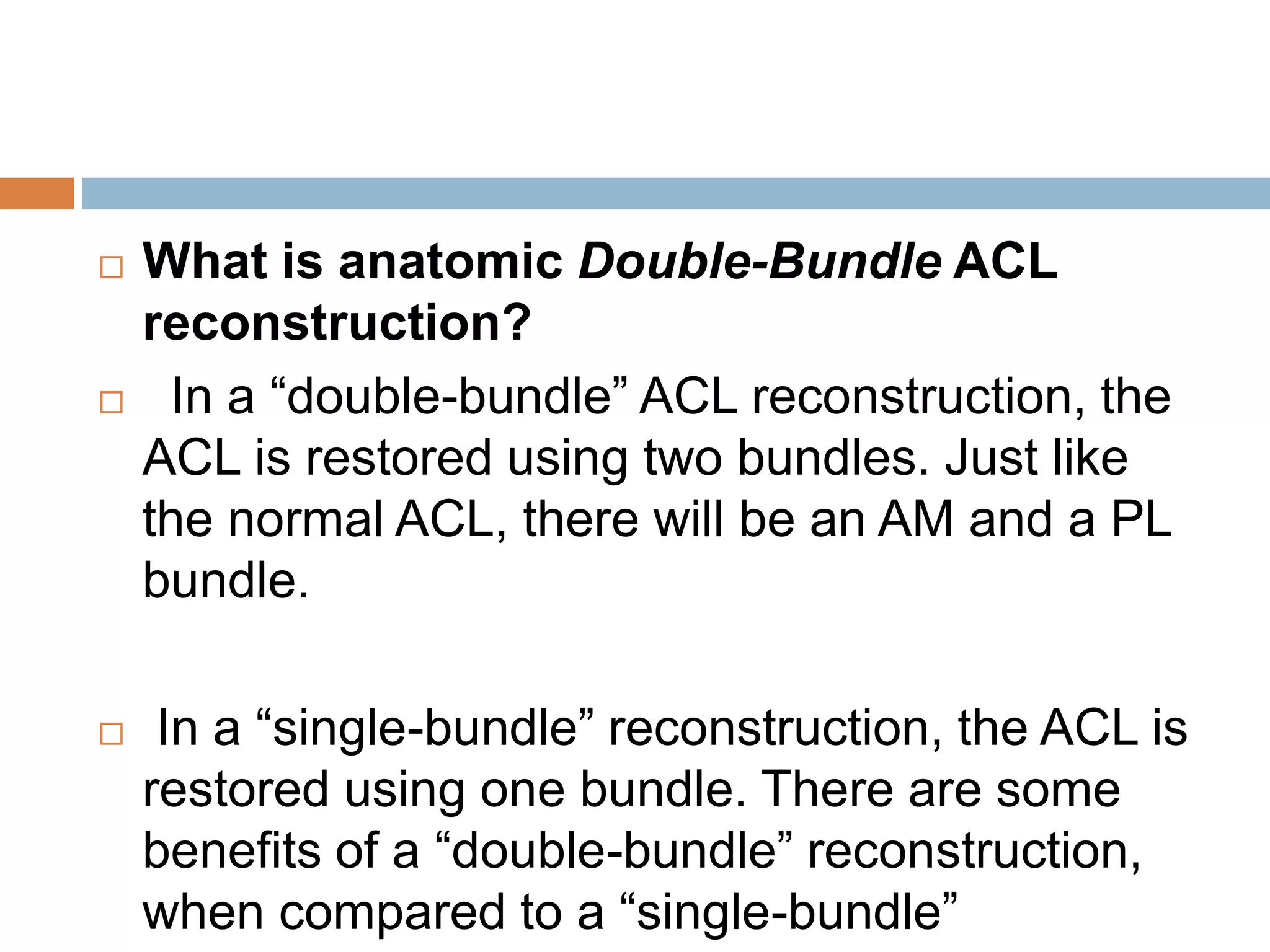 Anterior cruciate ligament-Injury & management | PPTX