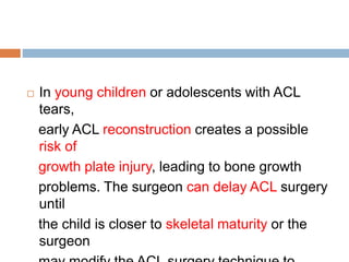 Anterior cruciate ligament-Injury & management | PPTX