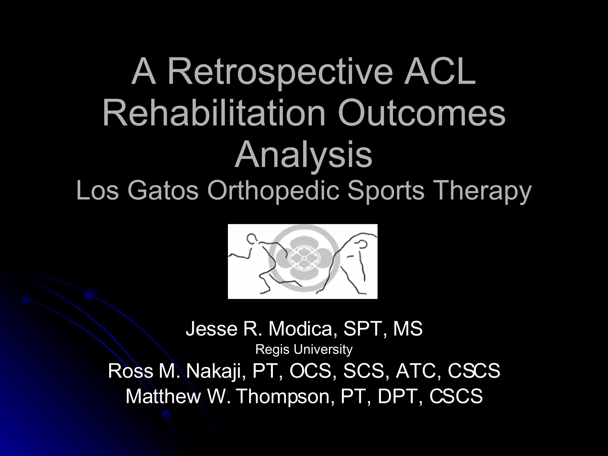 ACL Allograft Reconstruction Outcomes Presentation | PPT
