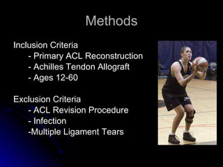 ACL Allograft Reconstruction Outcomes Presentation | PPT