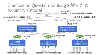 ACL2018 Paper Survey: Learning to Ask Good Questions: Ranking Clarification Questions using ...