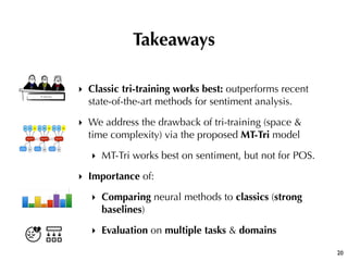Strong Baselines for Neural Semi-supervised Learning under Domain Shift | PPT