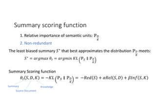 論文紹介：A Simple Theoretical Model of Importance for Summarization | PDF | Physics | Science