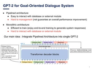End-to-End Neural Pipeline for Goal-oriented Dialogue System using GPT-2 | PPT