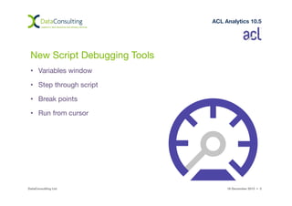 Acl Analytics10.5 New Features | PPT