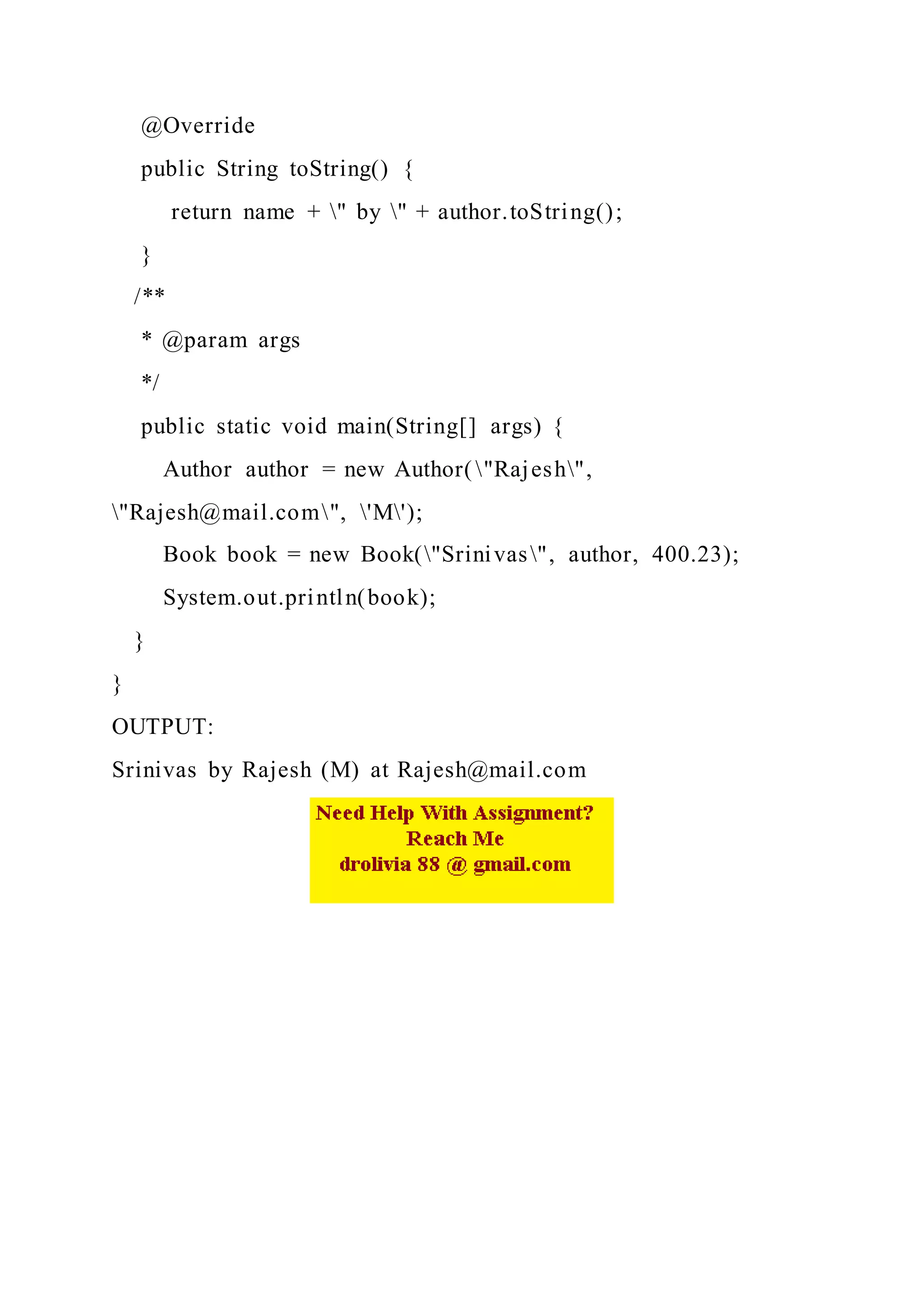 A class called Book is designed as shown in the class diagram. It co.docx