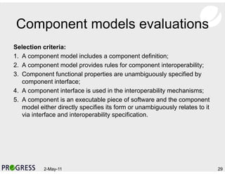 A Classification Framework For Component Models | PDF