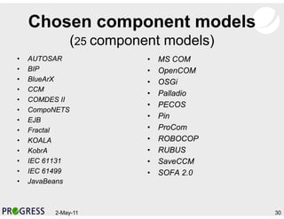 A Classification Framework For Component Models | PDF