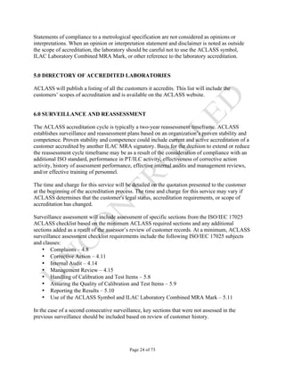 ISO/IEC 17025 Accreditation Requirements | PDF