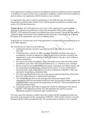 ISO/IEC 17025 Accreditation Requirements | PDF