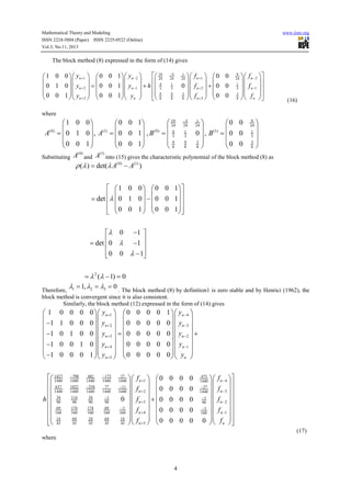 A class of a stable order four and six linear multistep methods for stiff initial value problems ...