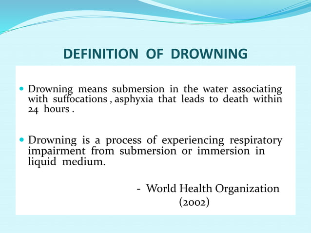 Drowning | PPTX | First Aid | Injuries