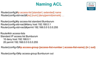Acl cisco | PPTX