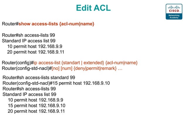 Acl cisco | PPT