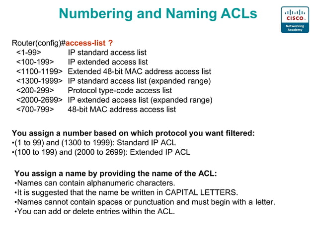Acl cisco | PPT