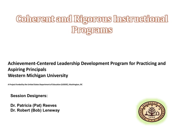 Coherent and Rigorous Instructional Programs | PPT