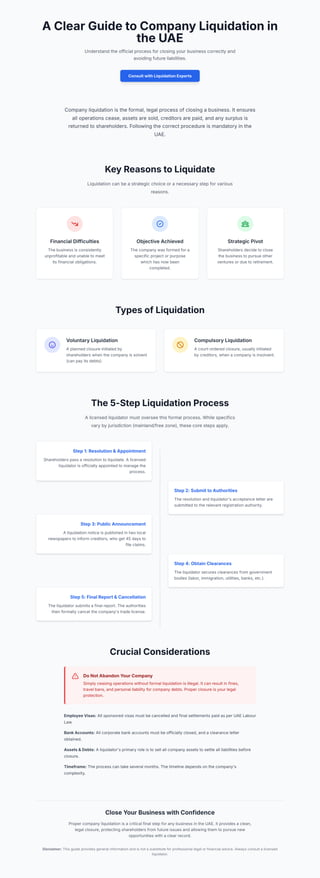 A Clear Guide to Company Liquidation in the UAE | PDF