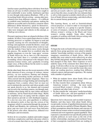 A Clearing In The Bush Teaching South African Women S Writing | PDF