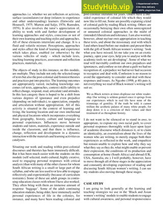 A Clearing In The Bush Teaching South African Women S Writing | PDF