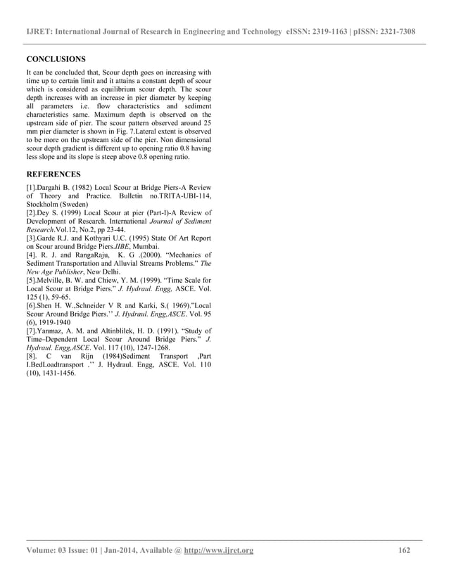 A clear water scour around a circular bridge pier under steady flow for ...