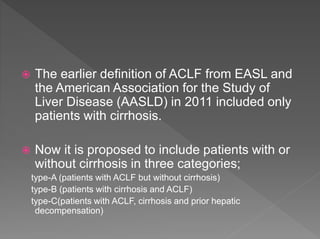 Acute on chronic Liver Failure (ACLF) | PPTX