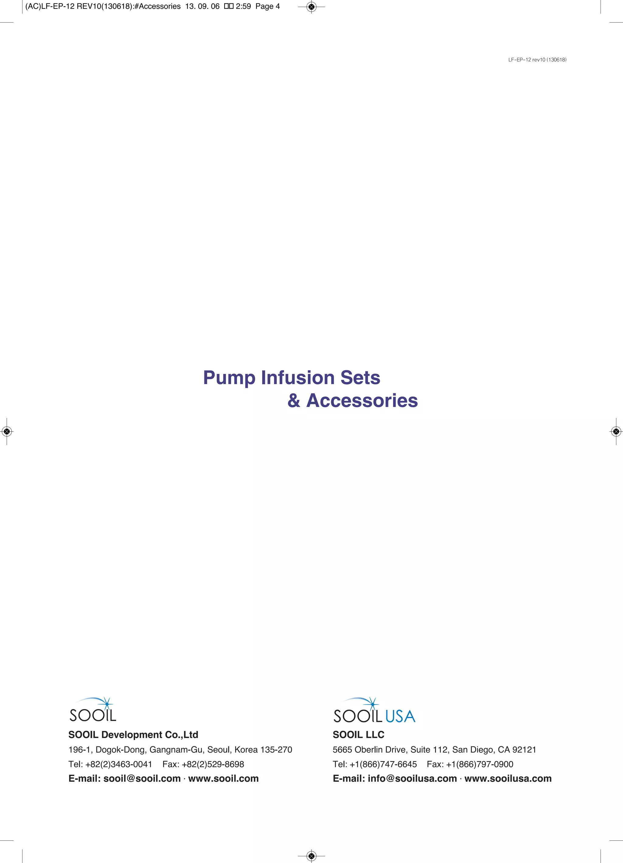 Dana Insulin pump Infusion Sets & Accessories | PDF