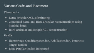 Functional outcome in Arthroscopic ACL Reconstruction using Peroneus ...