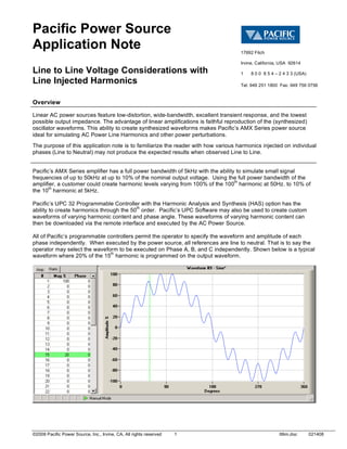 Ac Linear Power Source Considerations By Pacific Power Source | PDF
