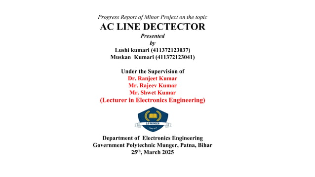 AC LINE DETECTOR using transistor for AC current detection | PDF