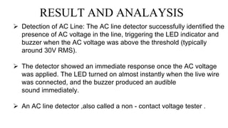 AC LINE DETECTOR using transistor for AC current detection | PDF