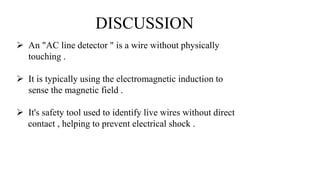 AC LINE DETECTOR using transistor for AC current detection | PDF