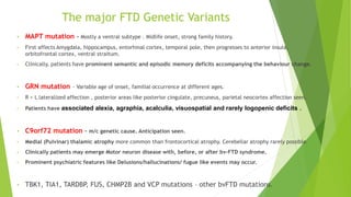 Frontotemporal dementia - current concepts | PPTX