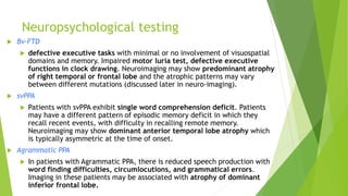 Frontotemporal dementia - current concepts | PPTX
