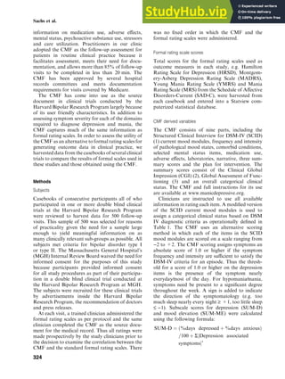 A Clinical Monitoring Form For Mood Disorders | PDF