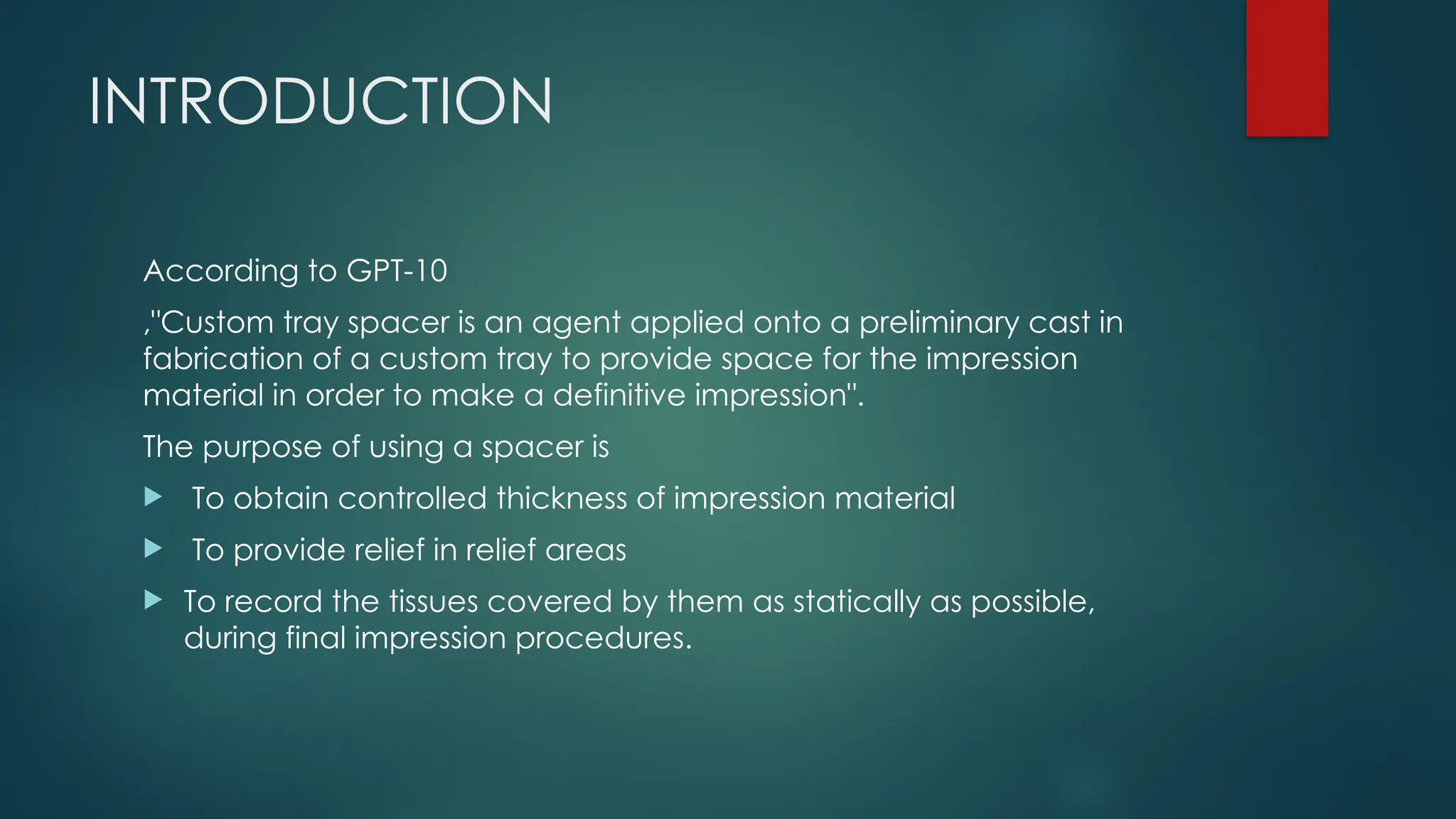 A Clinical Review of Spacer Design for Conventional | PPTX