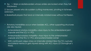 Anterior cruciate ligaments injury ortho | PPTX