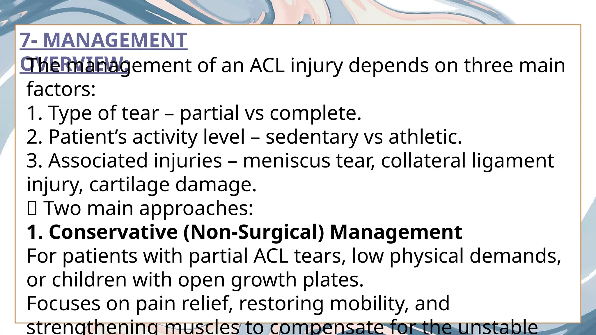 ACL INJURY IT'S MOI AND MANAGEMENT .pptx