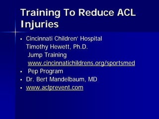 ACL Injury Prevention Program | PDF
