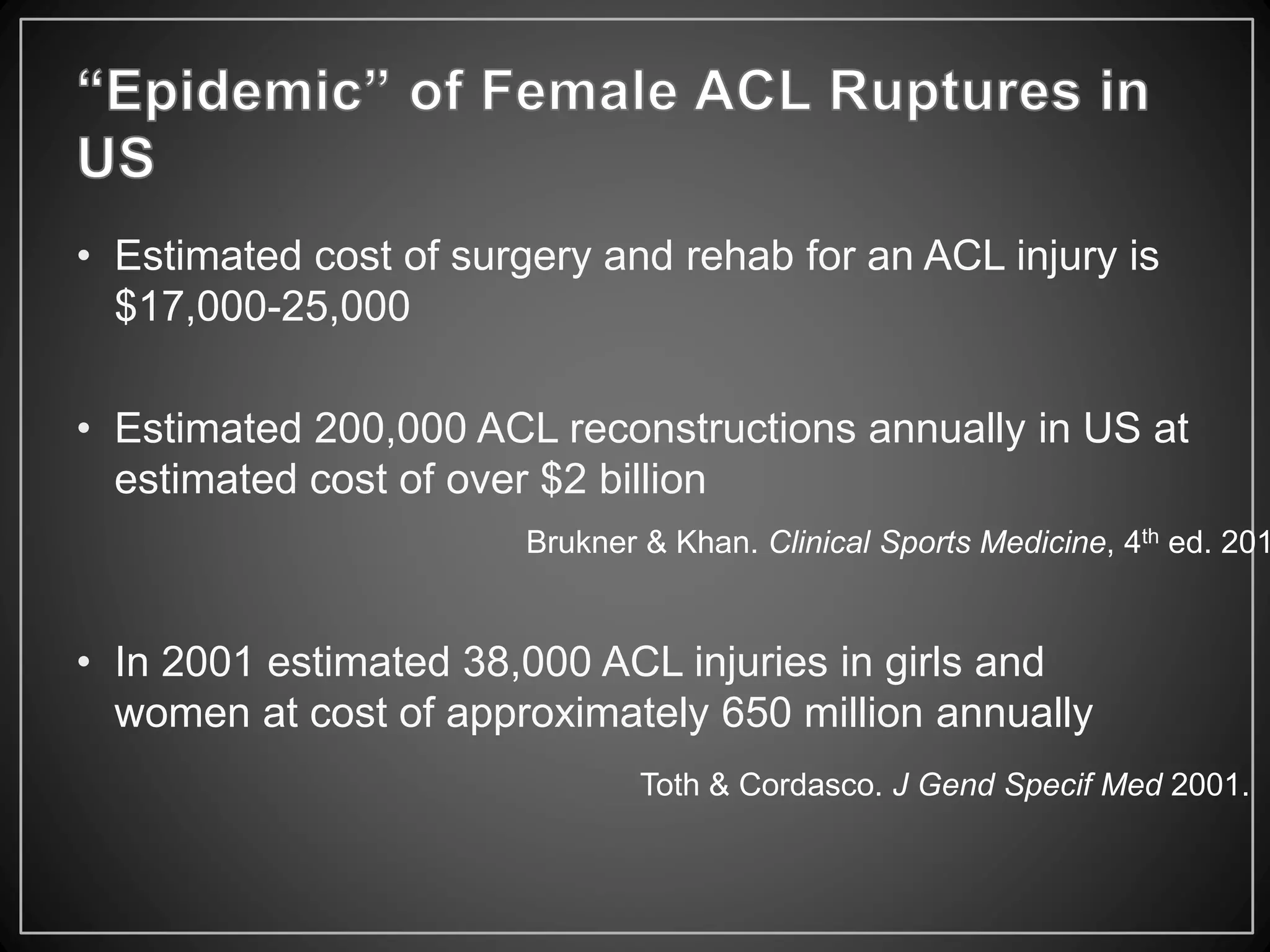 ACL injury screening and prevention CATS meeting 2016 | PPTX